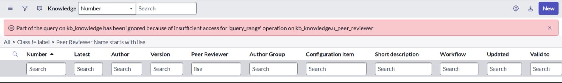 Insufficient access for 'query_range' operation on... - ServiceNow Community